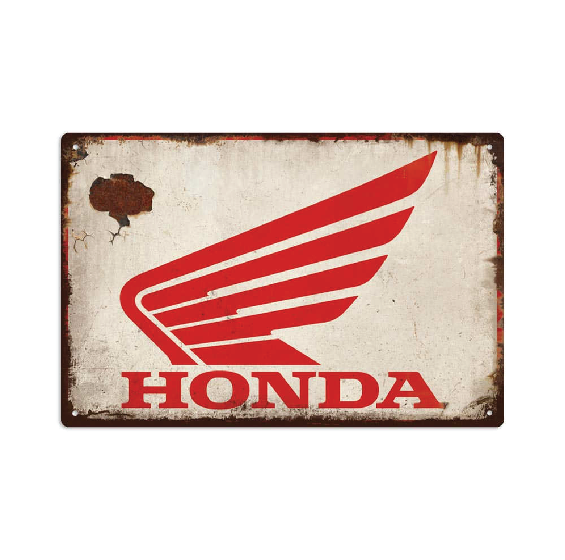 Honda Tin Metal Sign Rustic Look Vintage Man Cave – Whippy's Warehouse ...